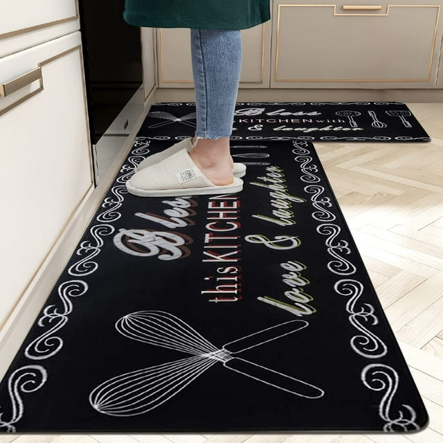 "MeyJey Comfort Anti Fatigue Kitchen Rug Set, 2 Piece Non-Slip ...