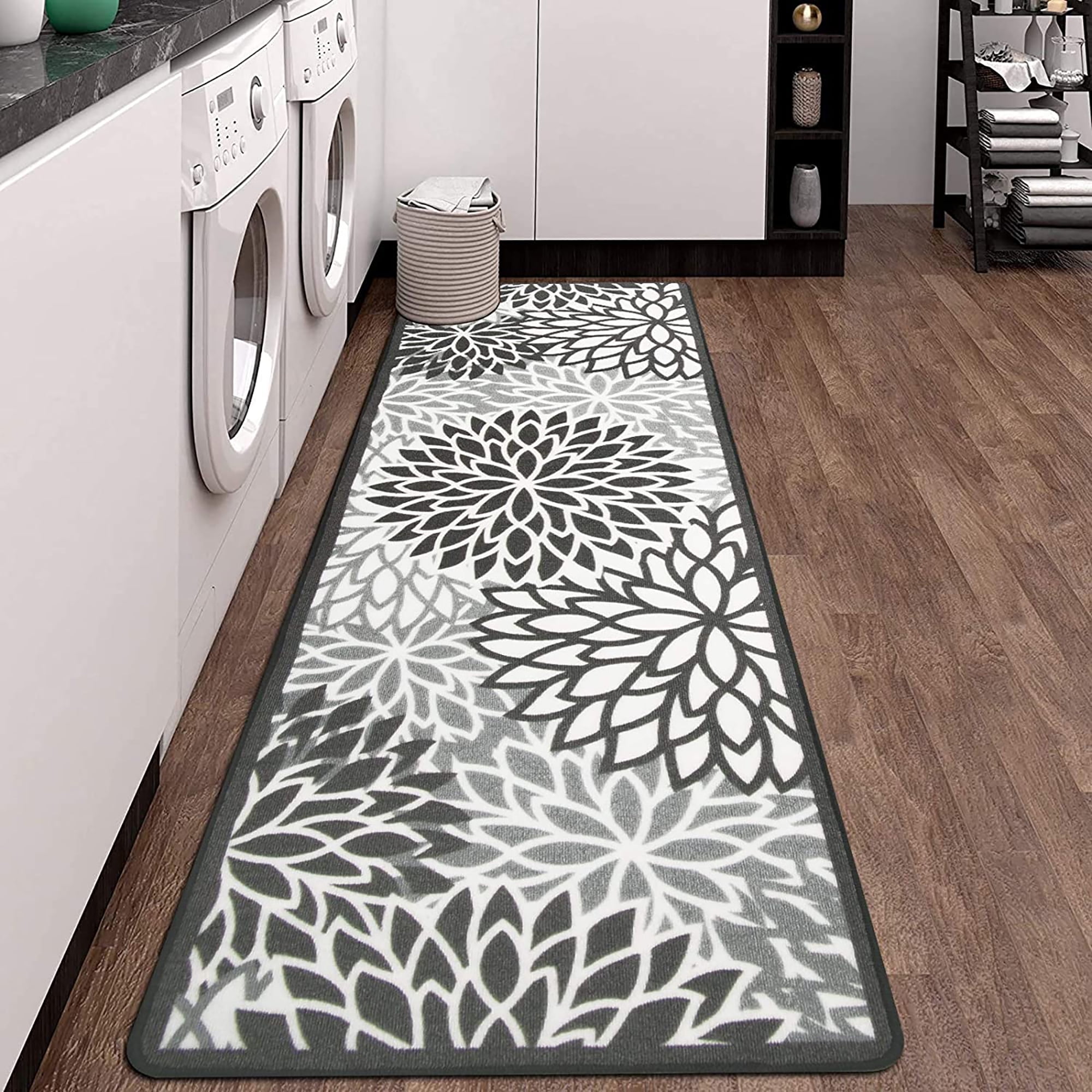 MeyJey Boho Floral Runner Rug, 2'x6', Non-Skid, Durable, Kitchen ...