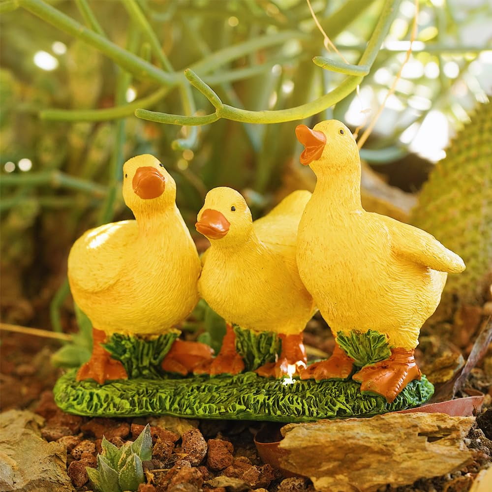 Meyas Cute Ducks Outdoor Statues Garden Sculptures,Resin Figurines ...