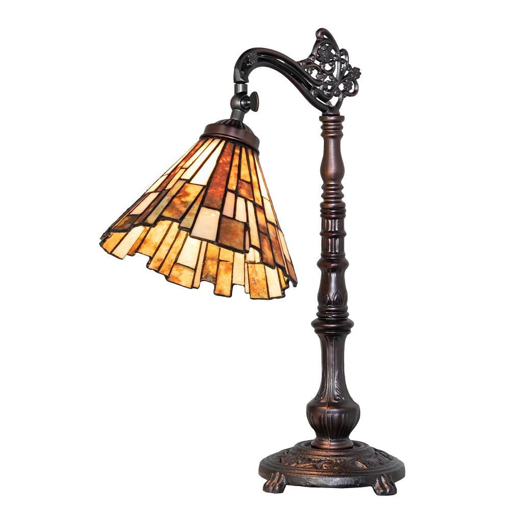 Meyda Lighting 20" High Delta Jadestone Bridge Arm Table Lamp - Walmart ...