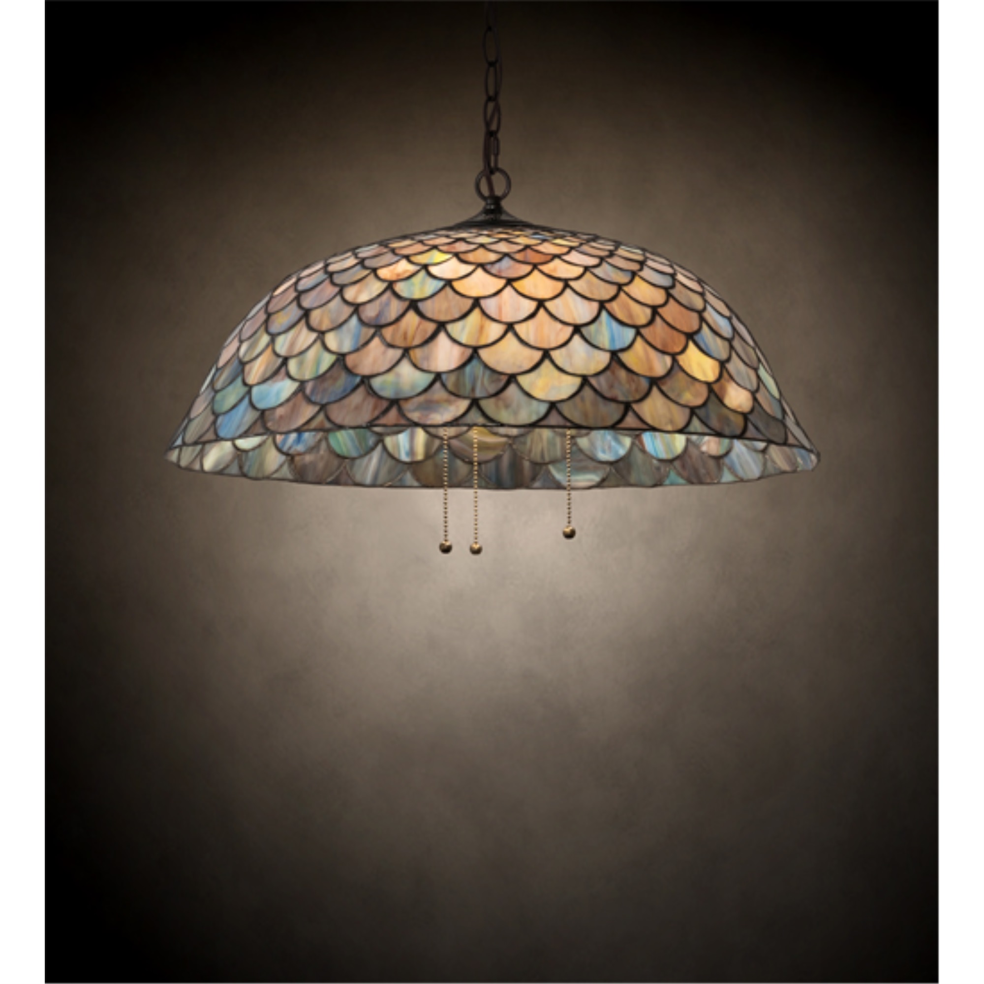 Meyda Lighting 24" Wide Tiffany Fishscale Pendant - Walmart.com