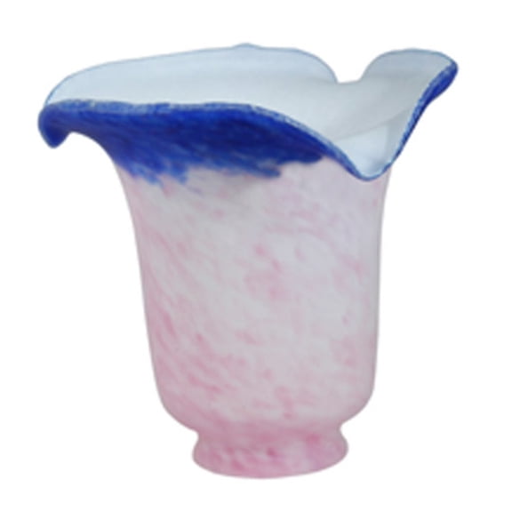 7"W Fluted Bell Pink And Blue Shade - Walmart.com