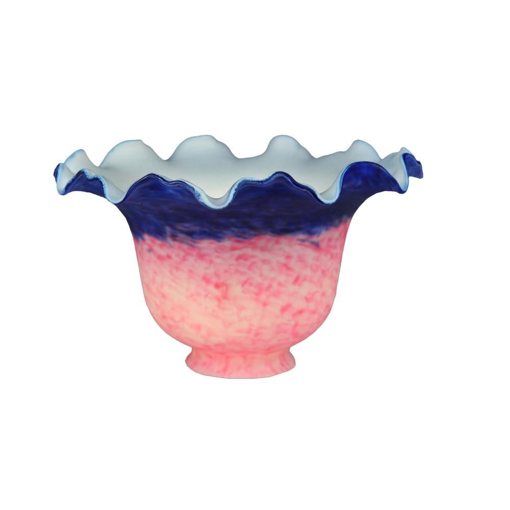 Meyda Lighting 7" Wide Fluted Bell Pink and Blue Shade - Walmart.com