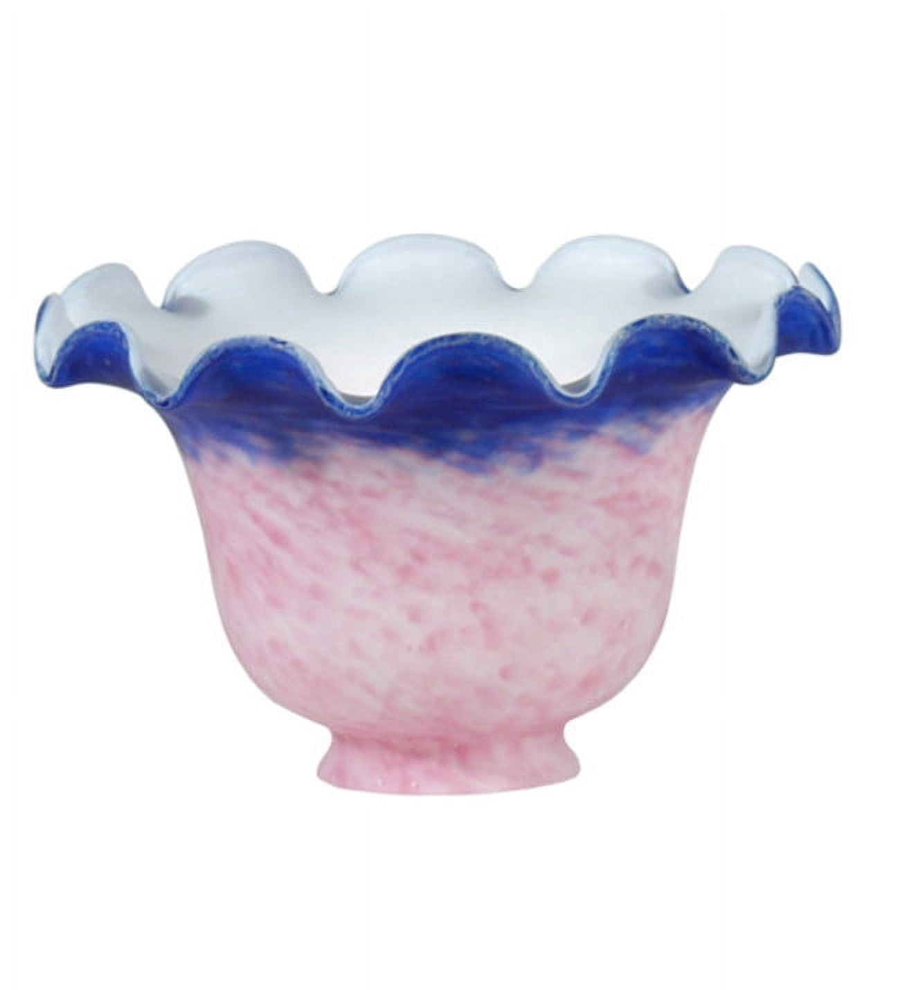 7"W Fluted Bell Pink And Blue Shade - Walmart.com