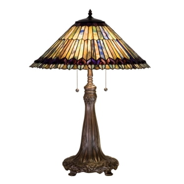 Meyda Lighting 22"H Blue Pond Lily 10 LT Table Lamp - Walmart.com