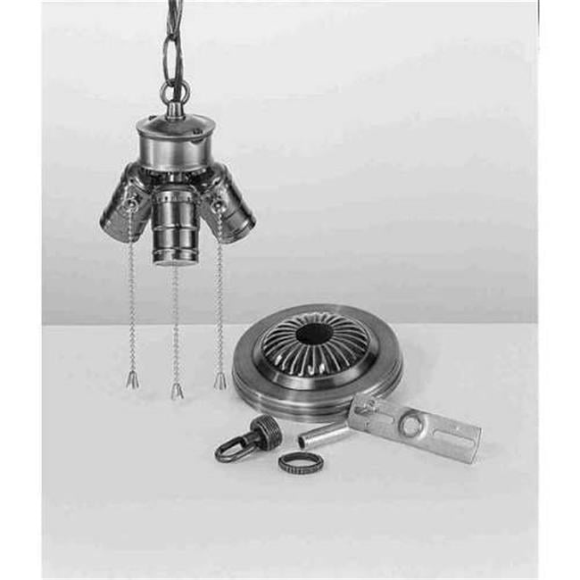 Meyda Pull Chain Ceiling Light Fixture - 3 Lights Copperfoil and ...