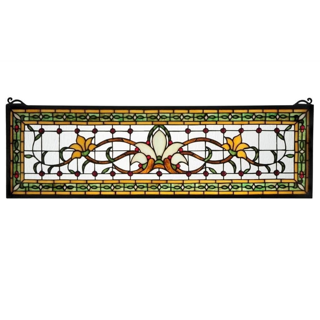 Meyda Saffron Fairytale Transom Stained Glass Window Panel - n/a ...