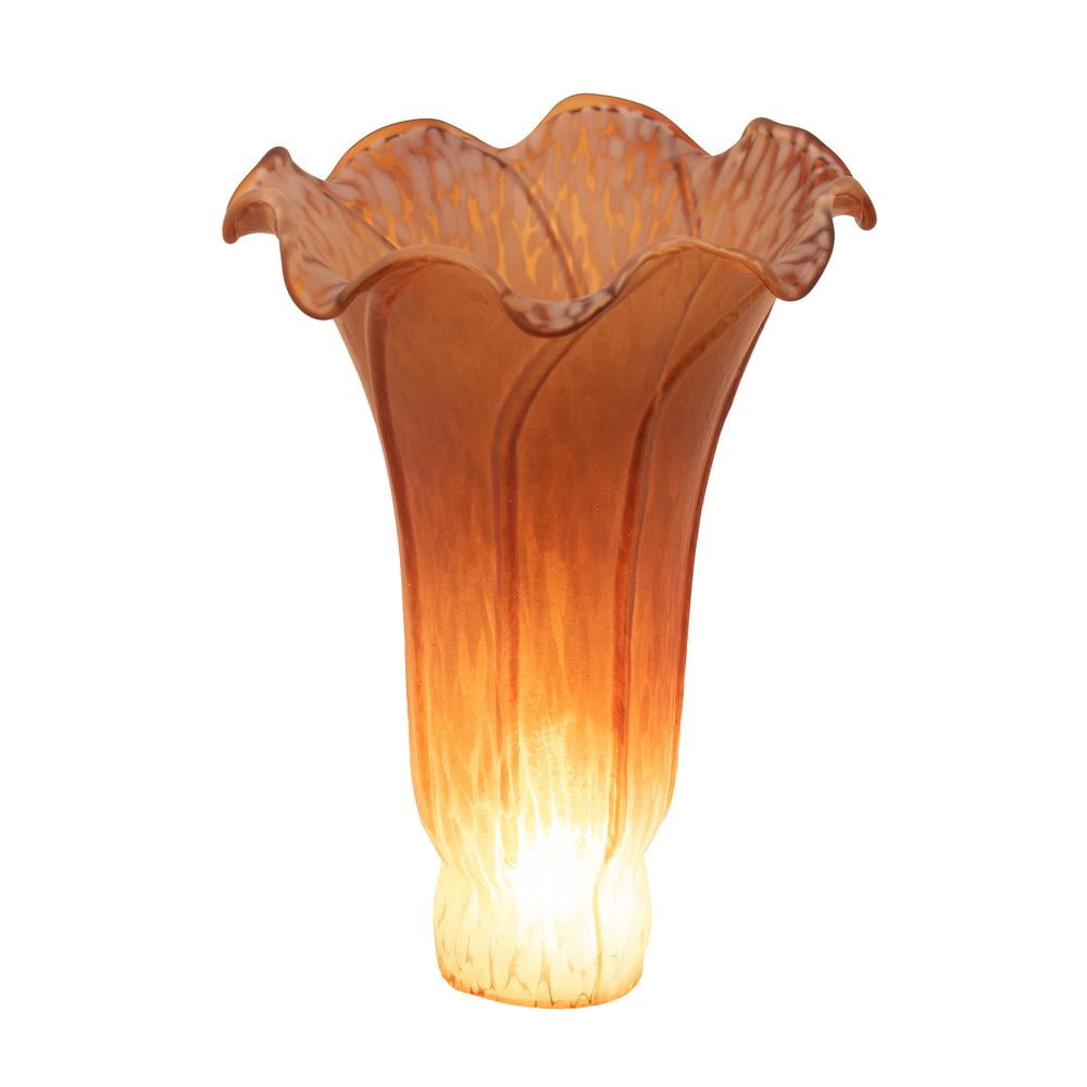 Meyda Lighting 4" Wide X 6" High Amber Pond Lily Shade - Walmart.com