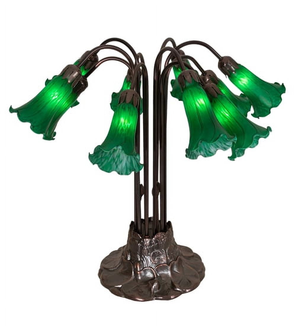 Meyda Tiffany 10-Light 22" Tall Stained Glass Accent Table Lamp for ...