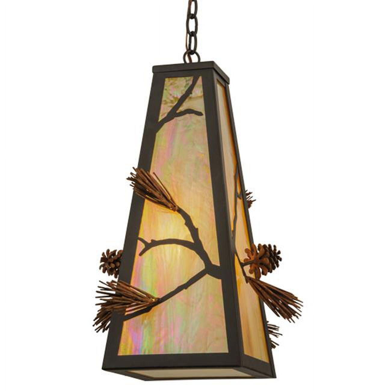 Meyda Tiffany 147494 Lone Pine 19" Wide Pendant - Rust / Oil Rubbed ...