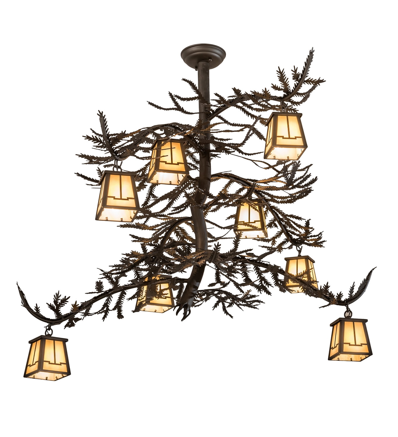 Meyda Tiffany 194329 Long Pine Branch 8 Light 35" Wide Chandelier ...