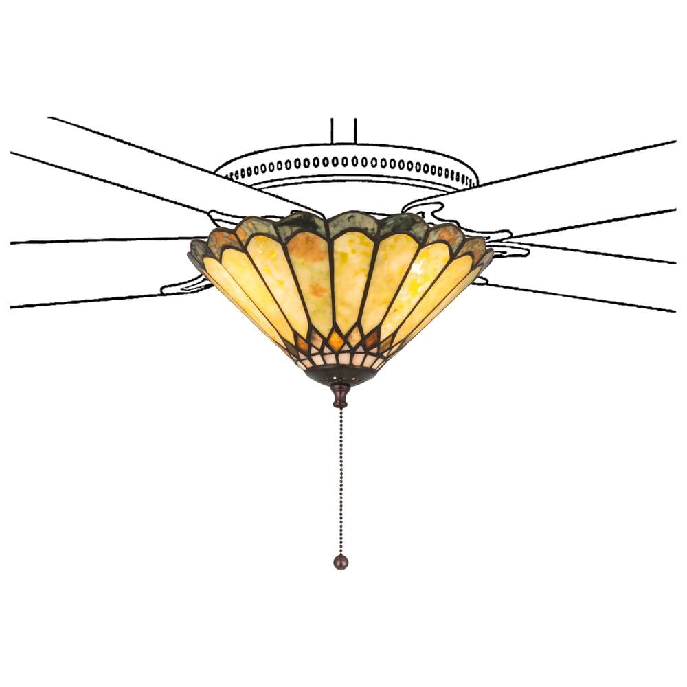 Meyda Tiffany 27449 Stained Glass / Tiffany Fan Light Kit From The ...