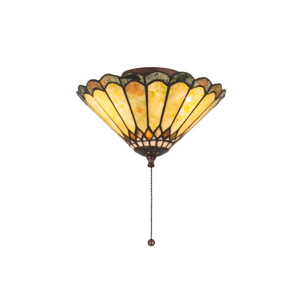 Meyda Tiffany 71007 Carousel 3 Light 12" Wide Semi-Flush Ceiling ...