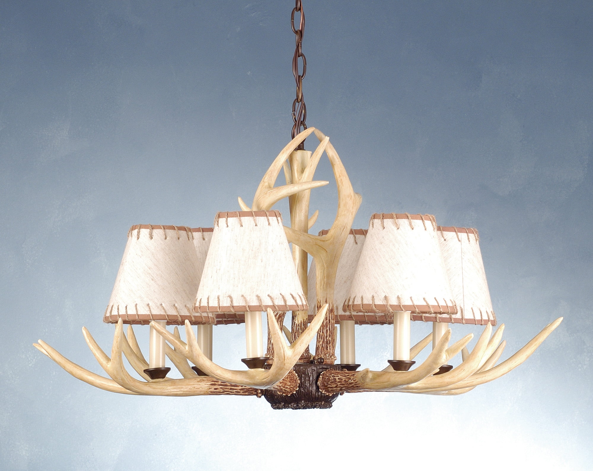 Meyda Tiffany 80148 Buckland 6 Light 30" Wide Antler Chandelier - Ivory ...