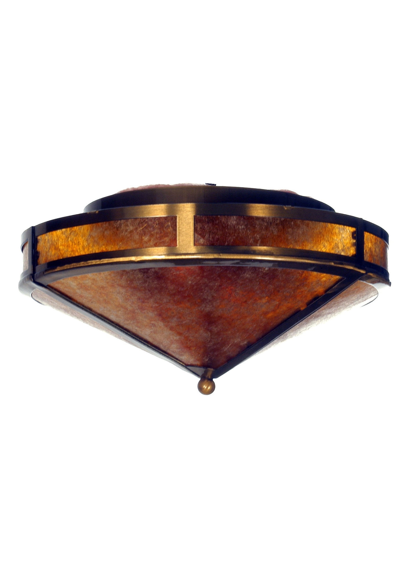 Meyda Tiffany 81664 Mission Prime 2 Light 16" Wide Flush Mount Ceiling Fixture - Brass - Walmart.com