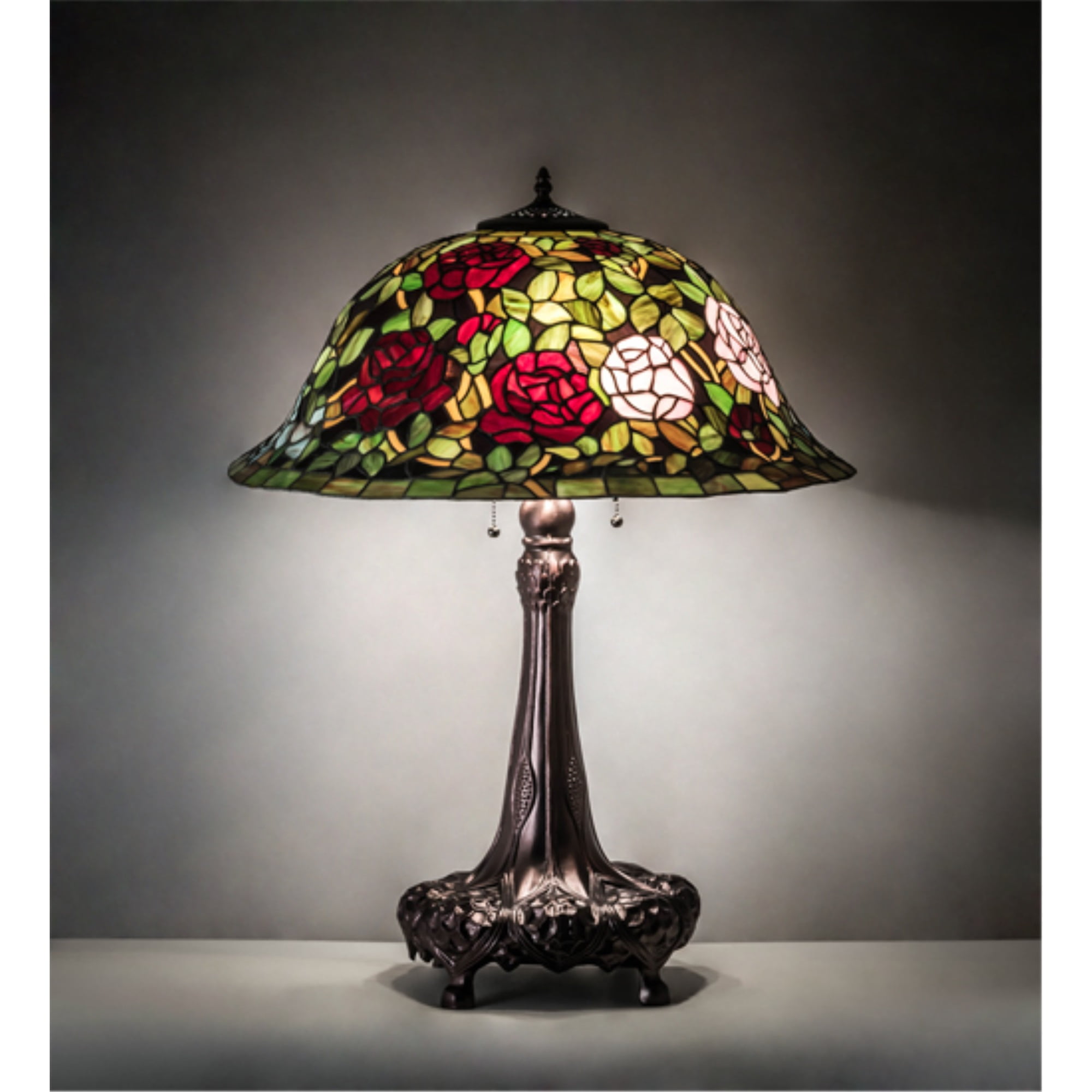 Meyda Tiffany 82452 3 Light 31" Tall Tiffany Table Lamp - MultiColor ...