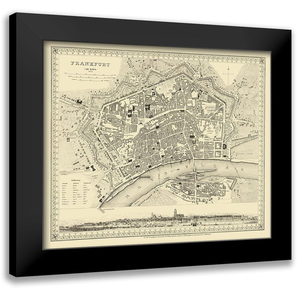 Meyer 17x15 Black Modern Framed Museum Art Print Titled - Frankfurt ...
