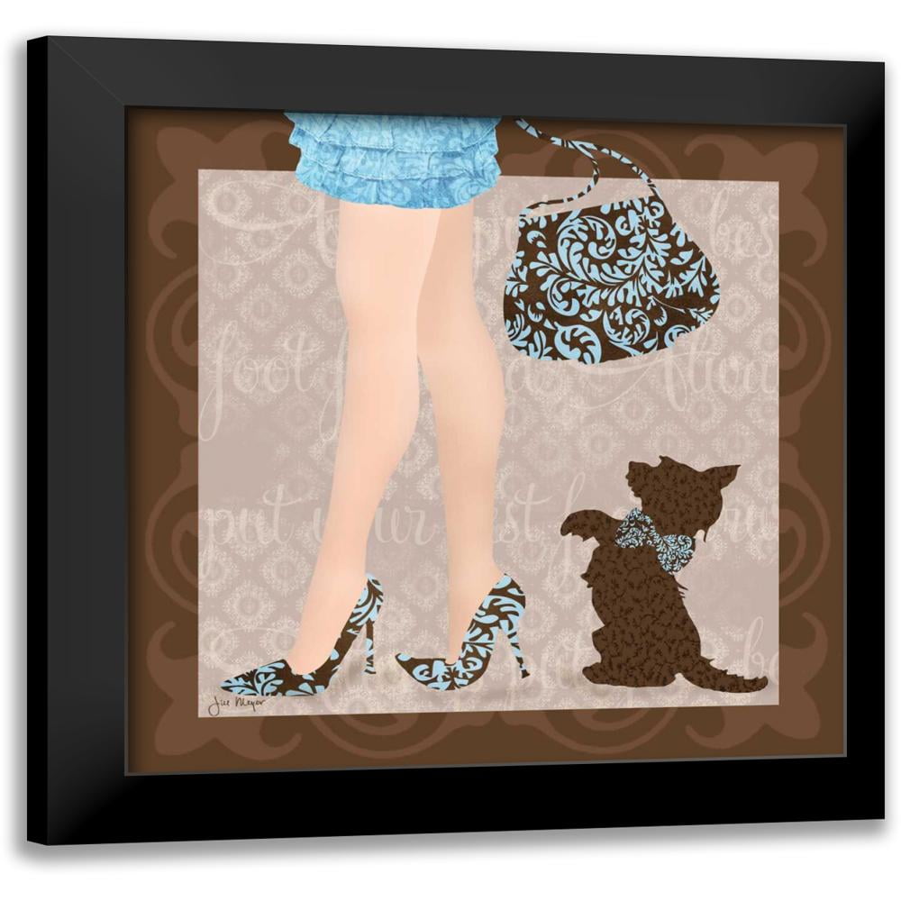 Meyer, Jill 15x15 Black Modern Framed Museum Art Print Titled - Best Foot Forward II - Walmart.com