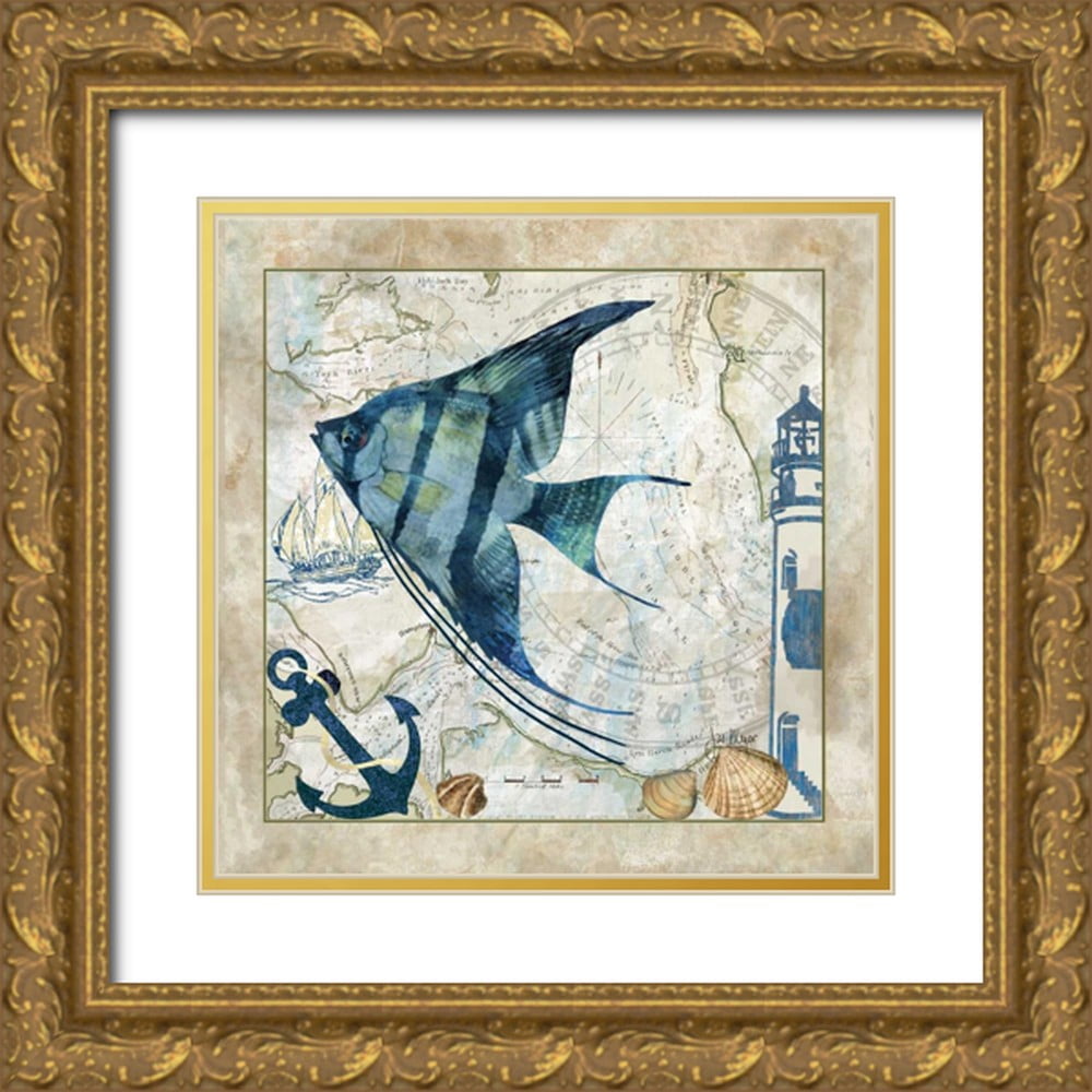 Meyer, Jill 15x15 Gold Ornate Wood Framed with Double Matting Museum ...
