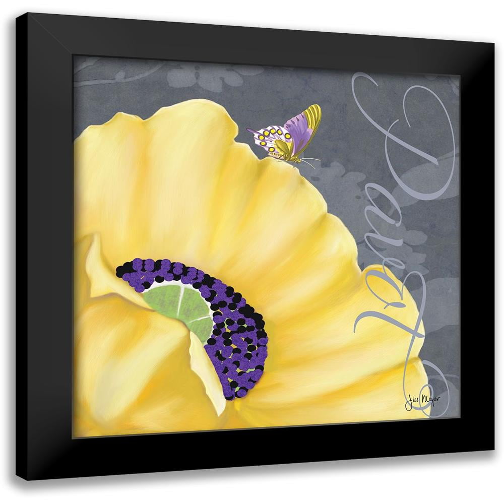 Meyer, Jill 20x20 Black Modern Framed Museum Art Print Titled - Pavot I ...