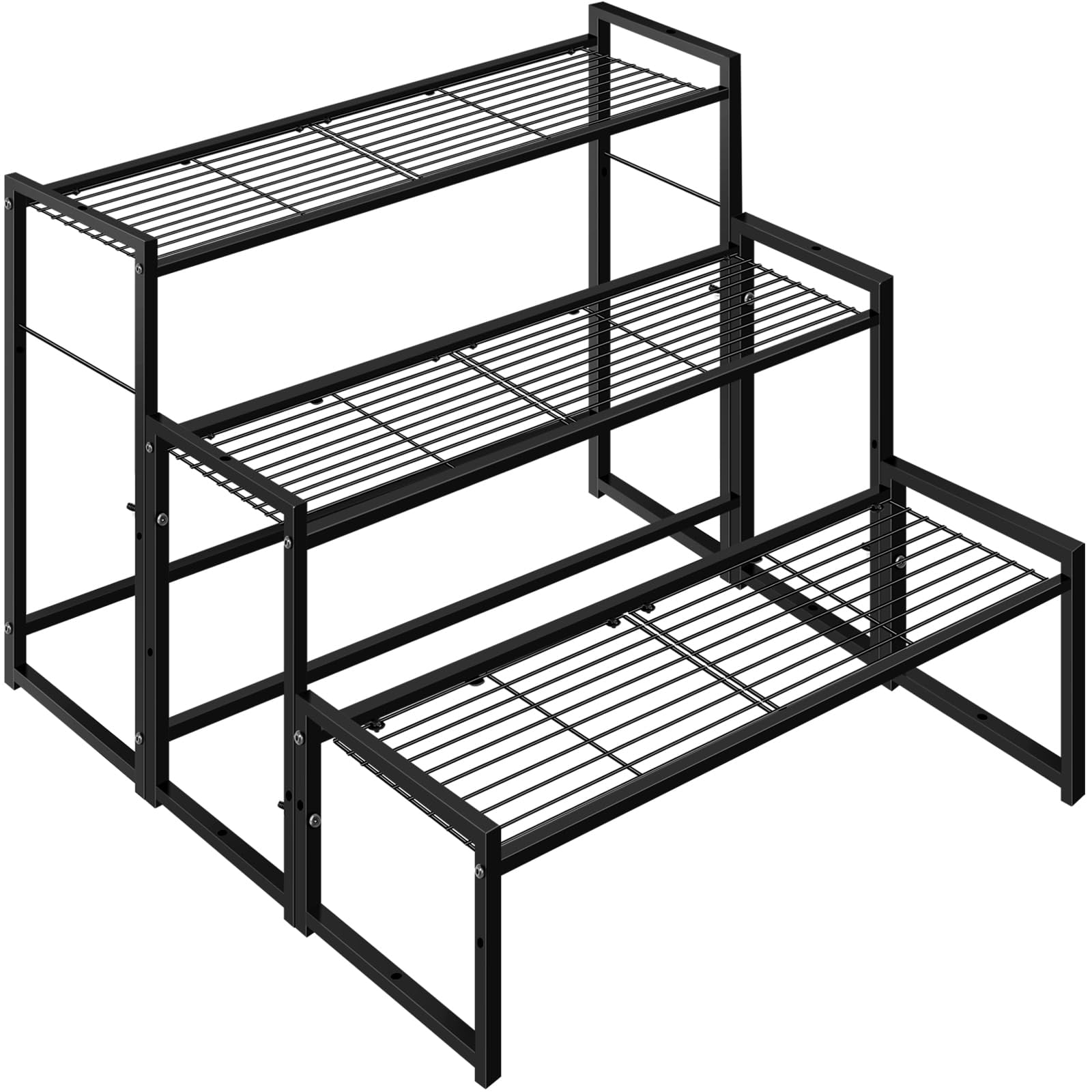 Meyoppm Waterproof 3 Tier Metal Plant Stand Outdoor Indoor, Heavy Duty ...