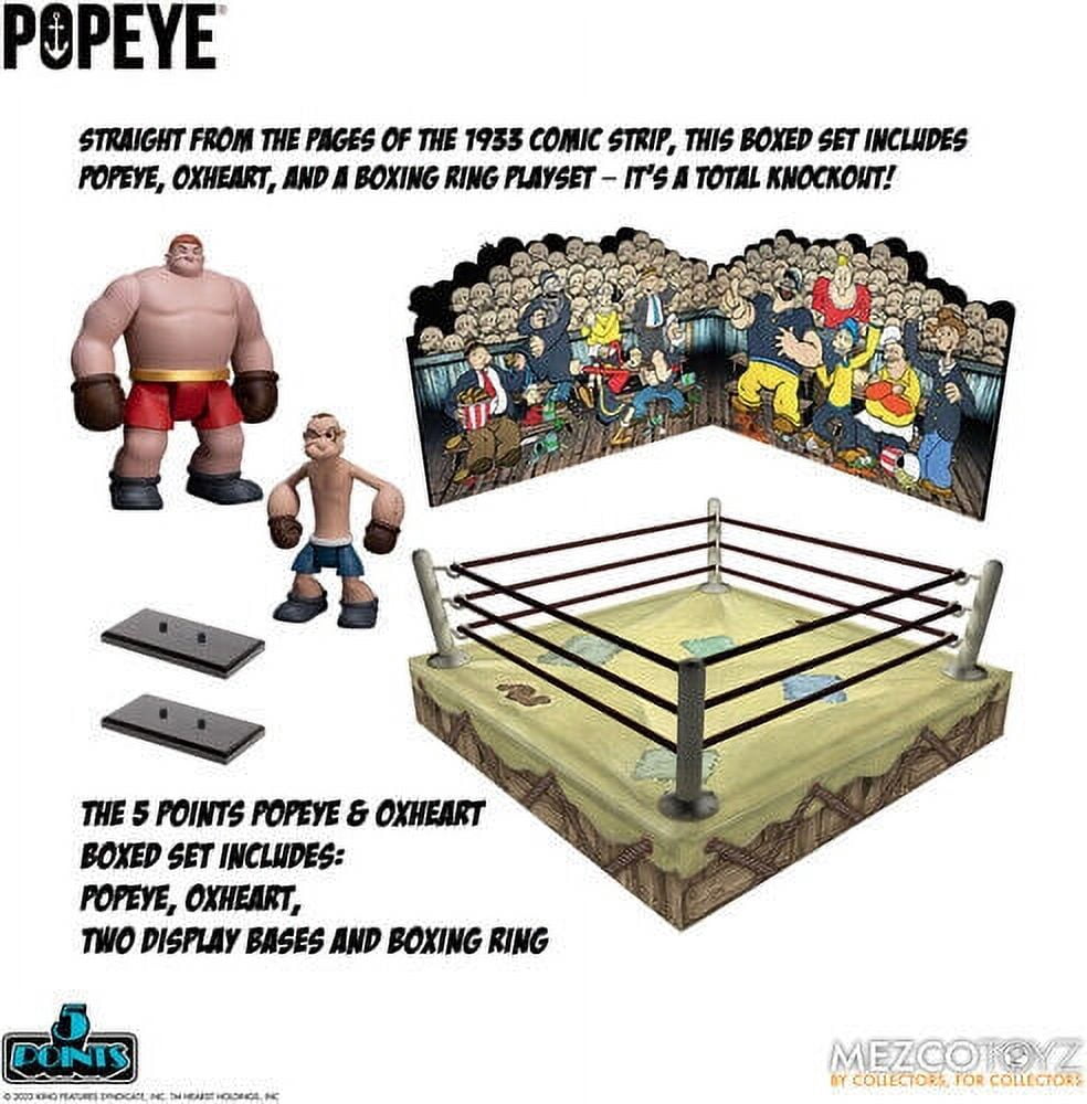 Mezco - Popeye & Oxheart 5 Points Boxed Set [New Toy] Figure ...