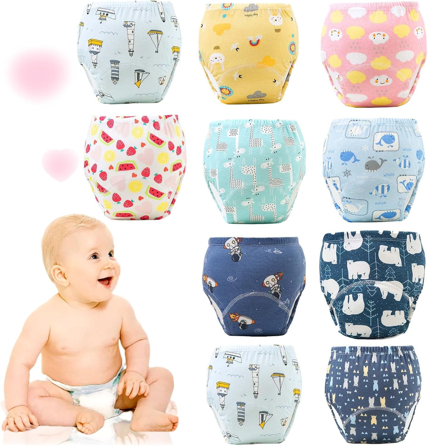 Mezely Potty Training Pants, Ultra Soft Potty Training Underwear for ...