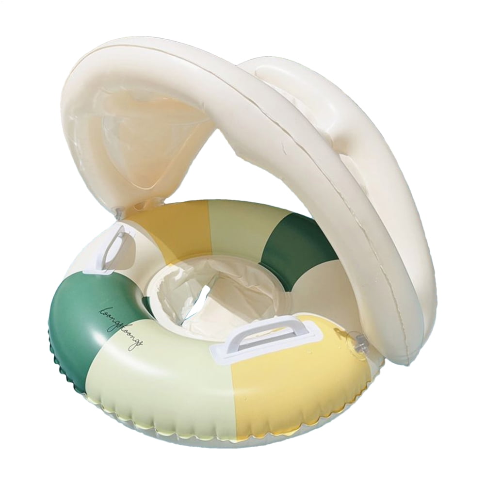 MezoJaoie Baby Float with Canopy Sun Protection Baby Swimming Pool Float Ring with Canopy ...