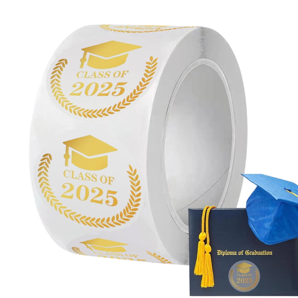 MezoJaoie Graduation Stickers 2025 Gold Graduation Envelope Seals Grad ...