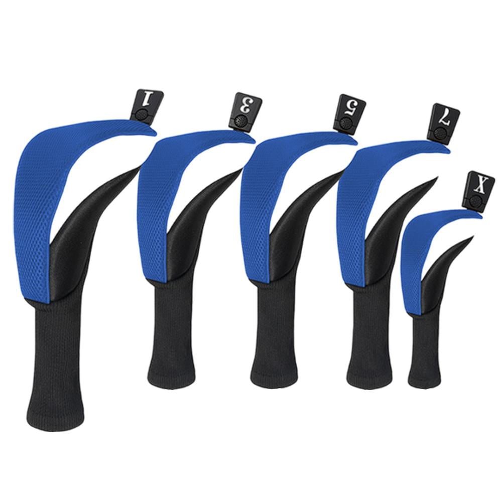 MezoJaoie Head Covers For Golf Clubs 5 Pieces Golf Hybrid Headcover ...