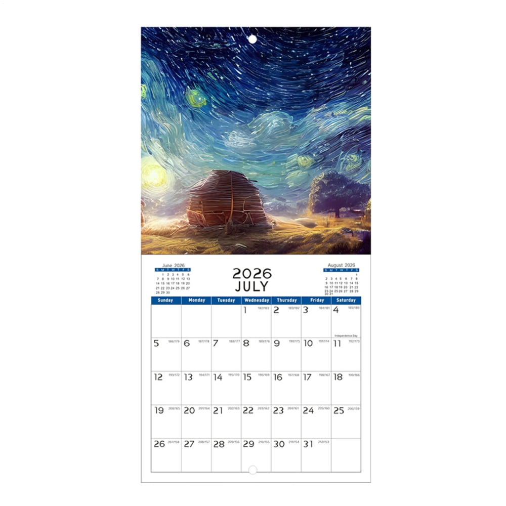 MezoJaoie Monthly Wall Calendar Monthly Wall Calendar With Scenes ...