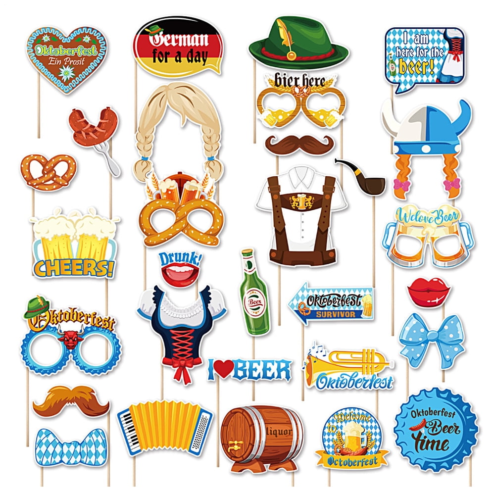 MezoJaoie Oktoberfest Photo Decorations 30 Pieces German Beer Festival ...