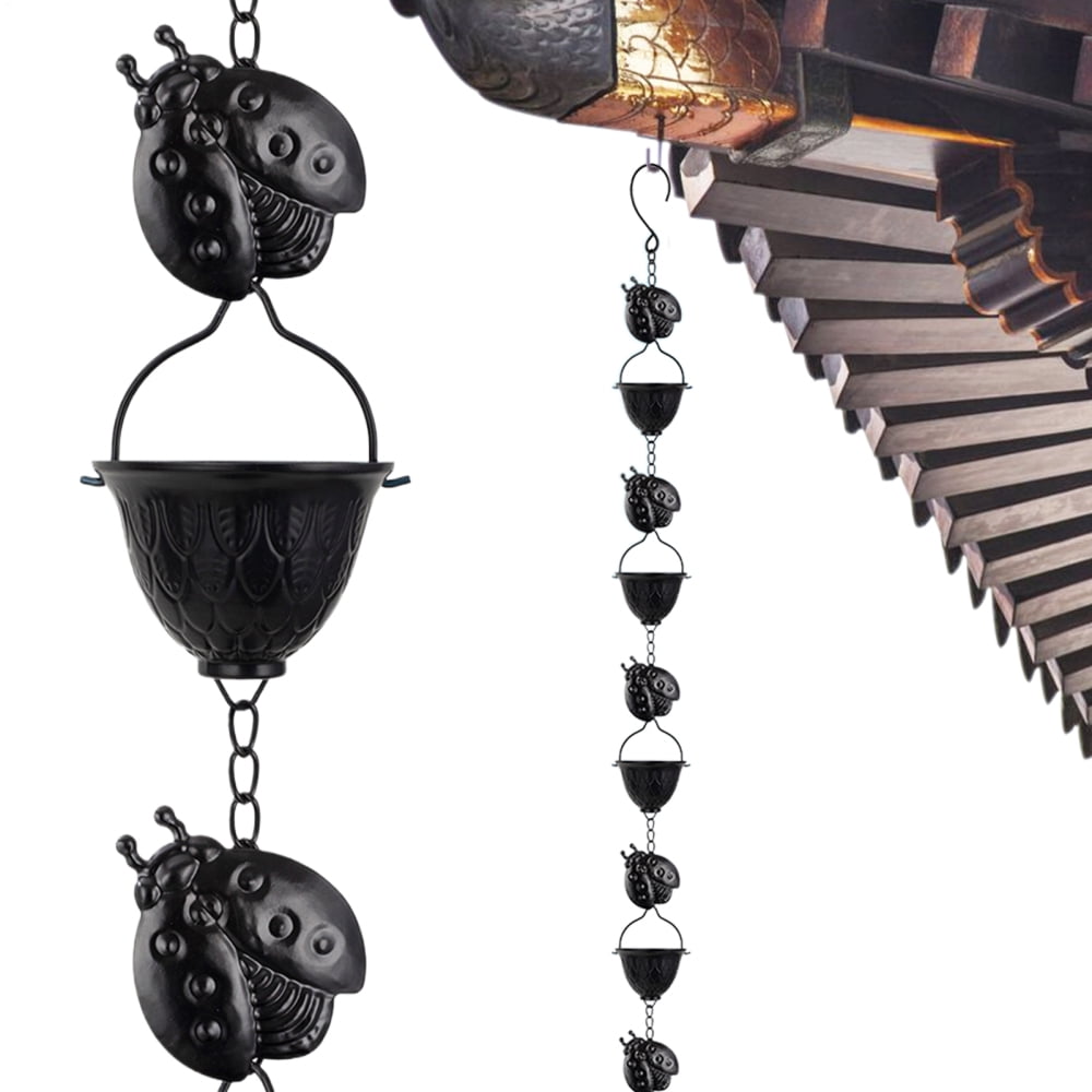 MezoJaoie Rain Chain 9.1Ft Water Chains for Gutters Heavy Duty 12 Cups ...