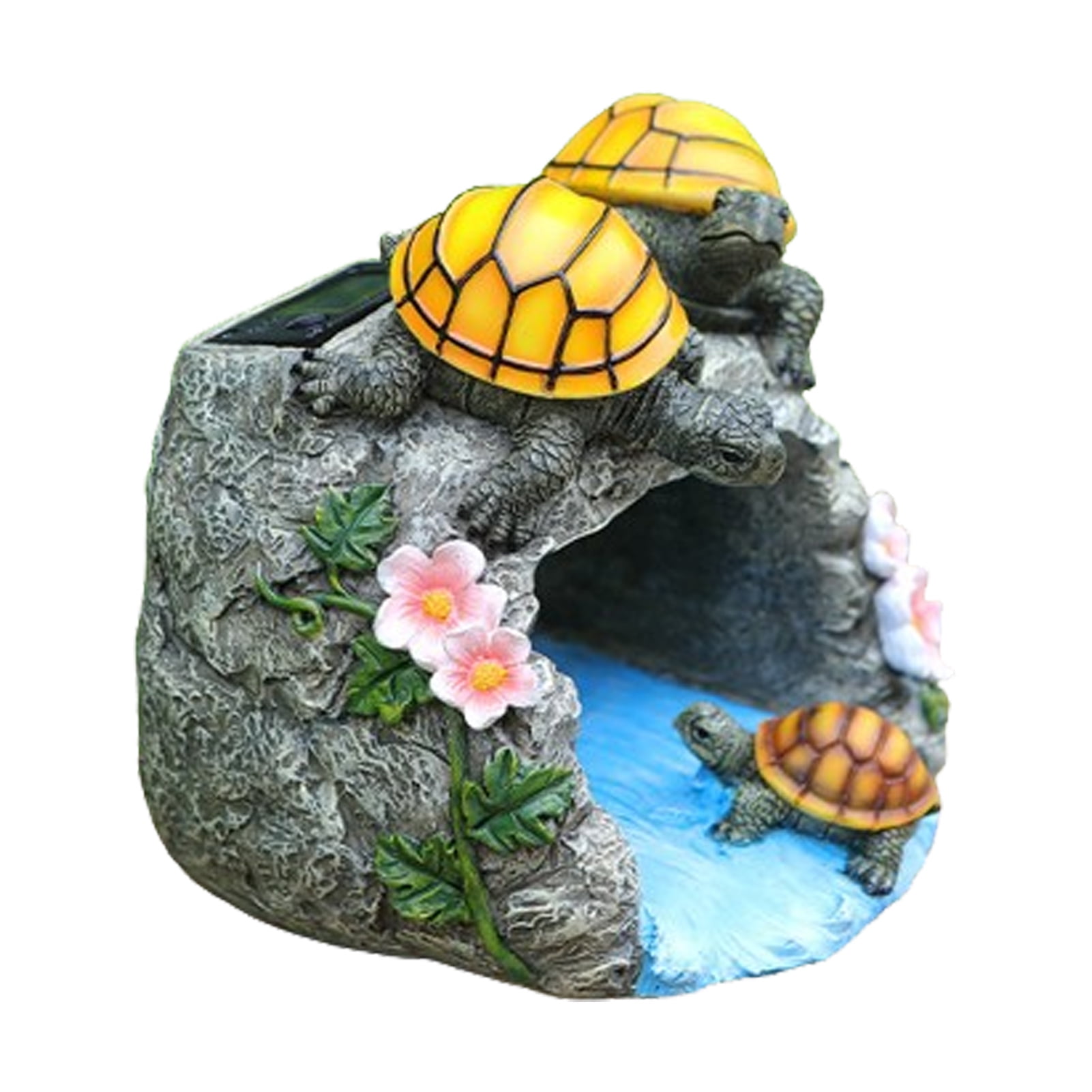 MezoJaoie Resin Decorative Downspout Extensions,Resin Turtle Solar Statue Gutter Downspout ...