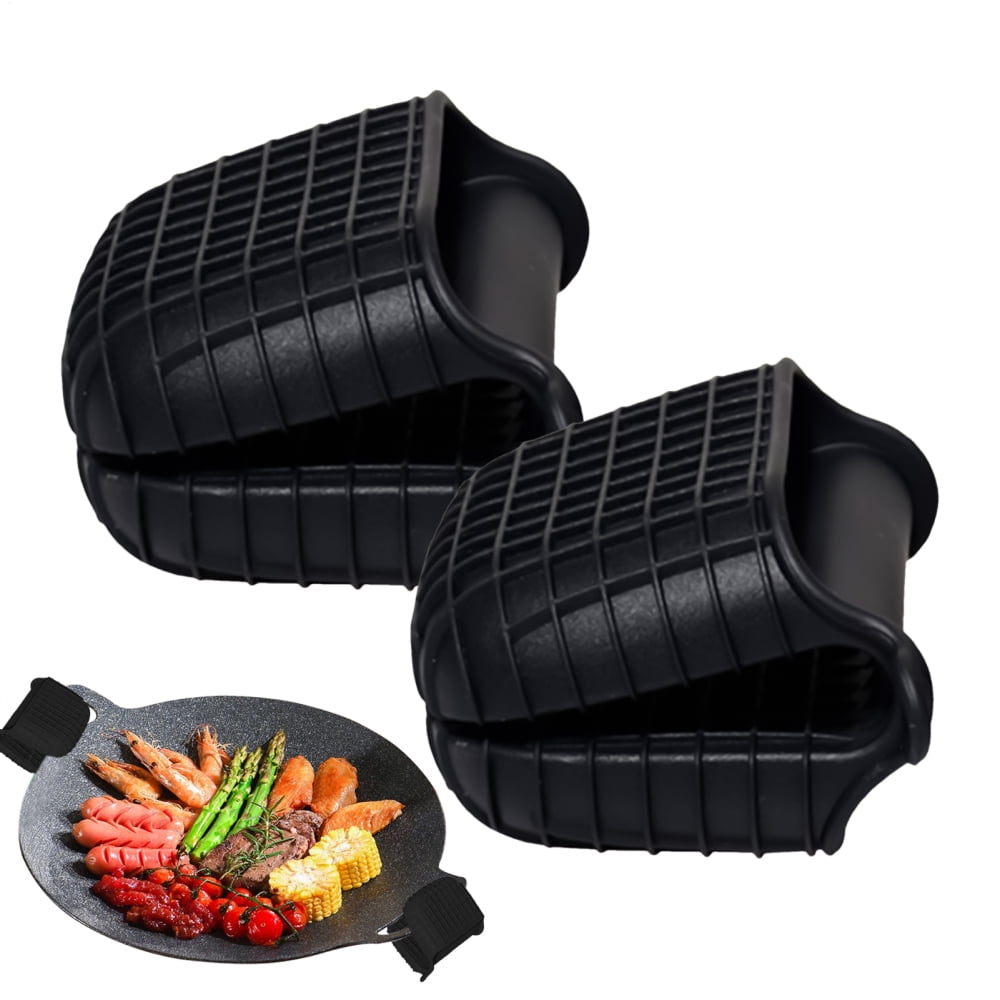 MezoJaoie Silicone Oven Gloves Finger Gripper Mittens Heat Resistant Baking Gloves Pinch Grips ...