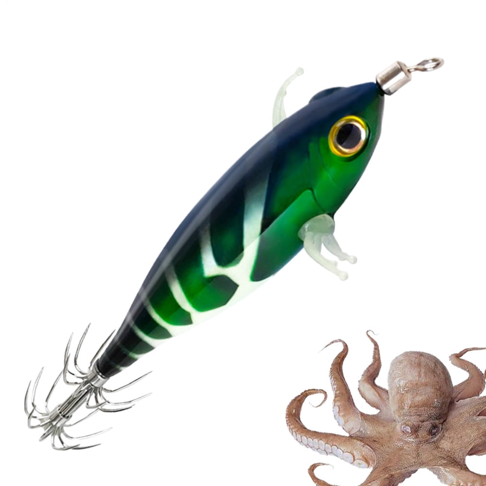 MezoJaoie Squid Jig Hook Atrificial Luminous Jig Squid Lures Realistic ...