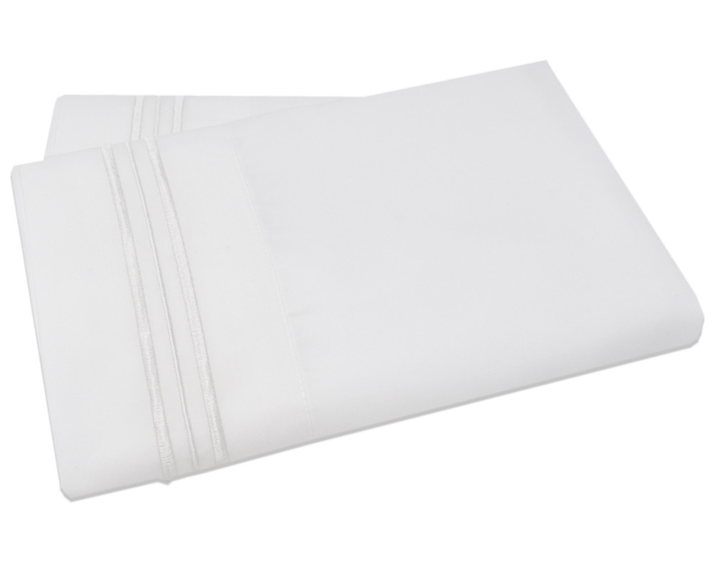 Kqjqs Ruffled Bed P Ill Owslip Shams Standard Comfortable White Striped P Ill Owcases For