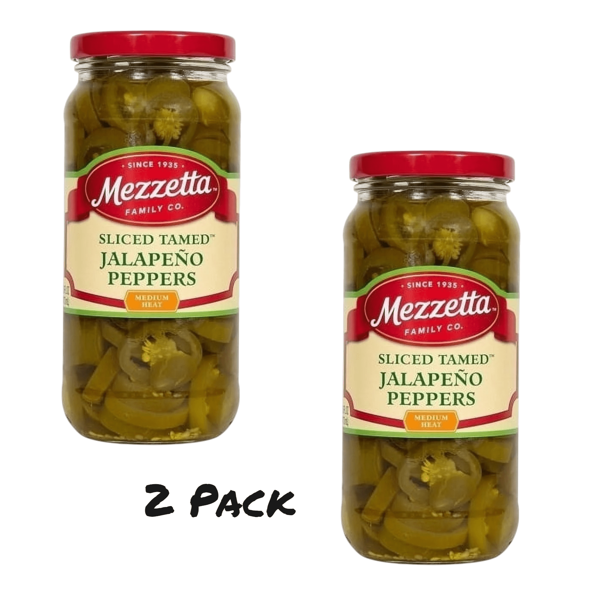 Mezzetta 2-Pack Sliced Tamed Jalapeno Peppers, 16 fl oz Bottle ...