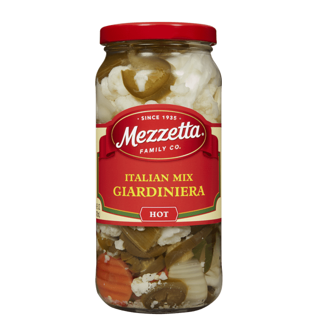 Mezzetta Hot Italian Mix Giardiniera with Jalapeno and Pickled Summer ...