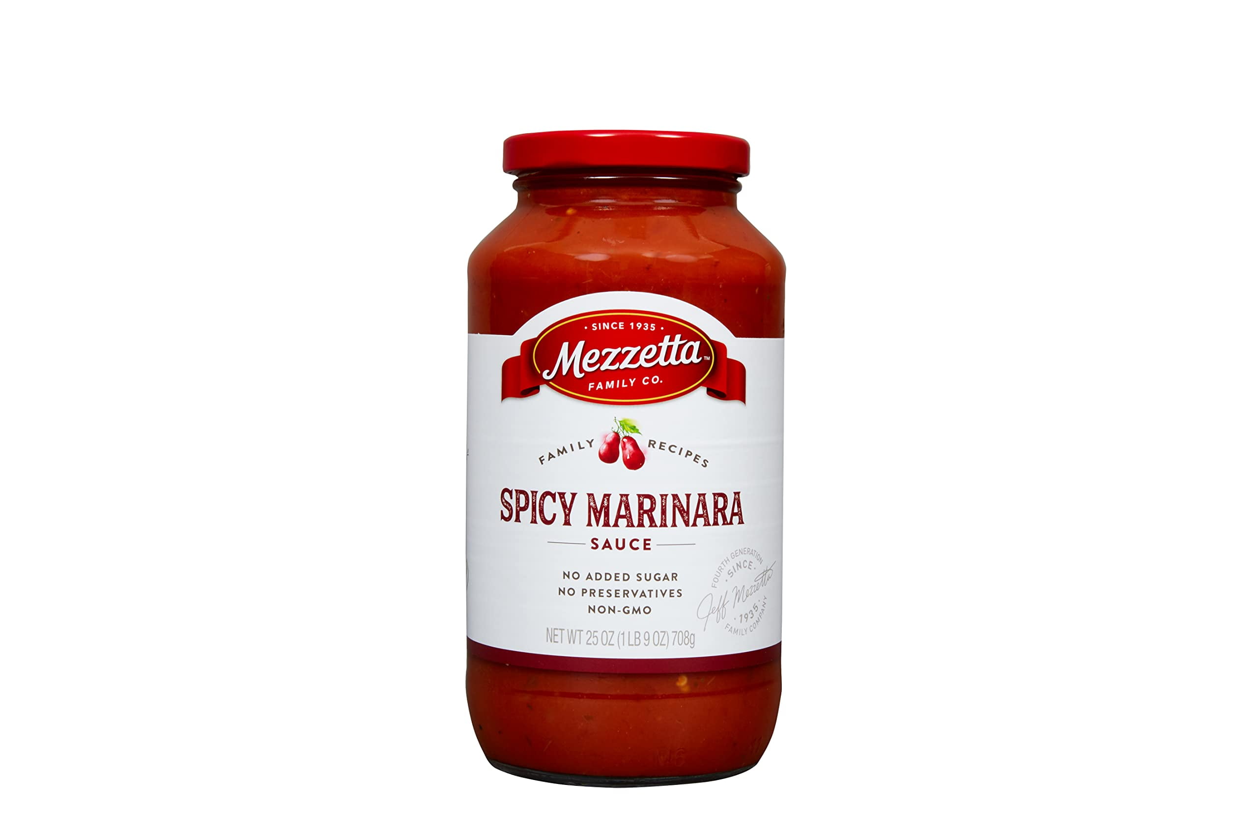 Mezzetta Spicy Marinara Sauce, Vegan, 25-Ounce Jars, Pack of 6 ...