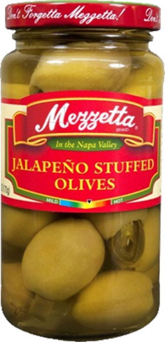 Mezzetta Jalapeno Stuffed Olives, Crisp Halkidiki Olives, 2-Pack 10 oz ...