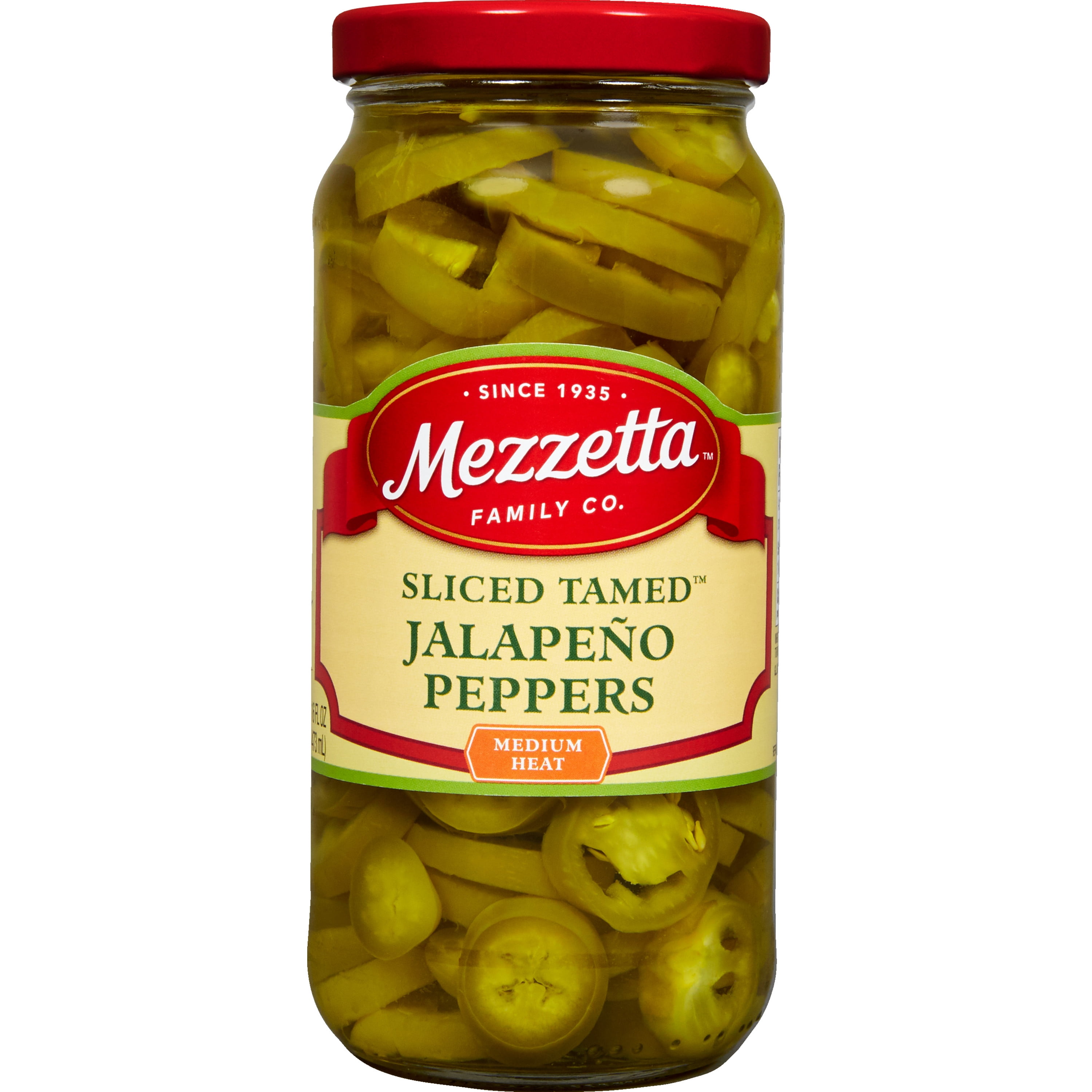 Mezzetta Sliced Tamed™ Jalapeño Peppers, 16 fl oz Jar - Walmart.com