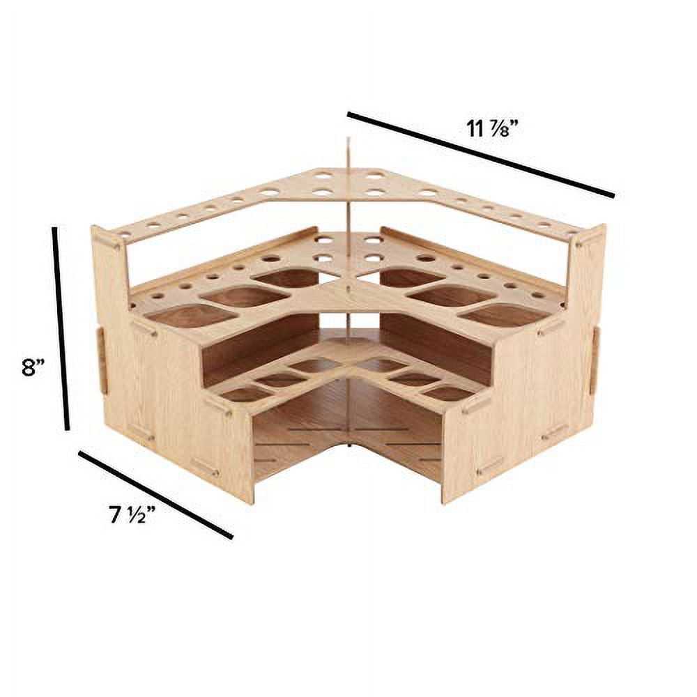Mezzo Artist Brush and Paint Tube Organizer Rack Set 3 Pieces - Wood ...