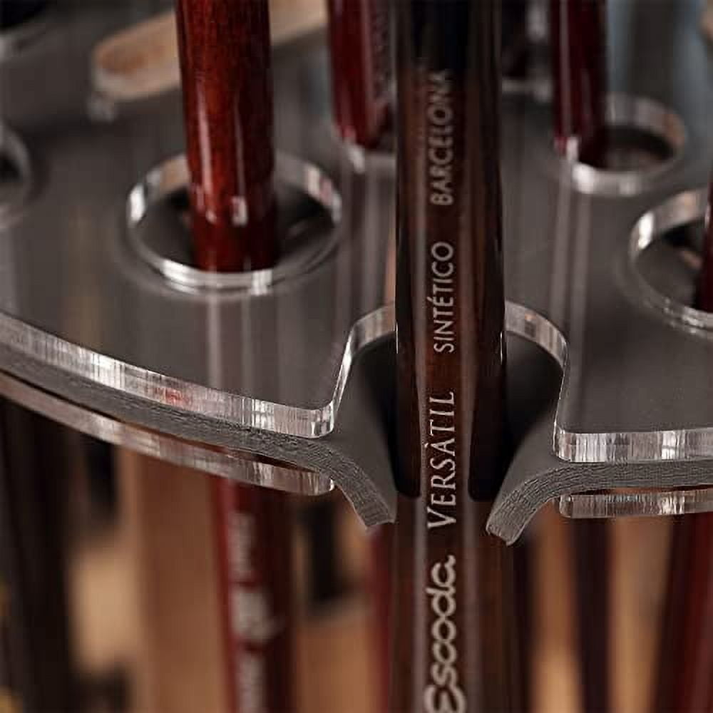 Mezzo Artist Brush Rack - Wood Grain Laminate Multi Layer Desk Stand ...