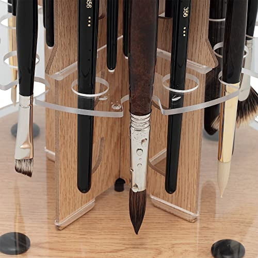 Mezzo Artist Brush Rack - Wood Grain Laminate Multi Layer Desk Stand ...
