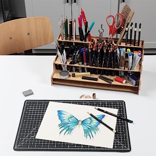 Mezzo Artist Drawing Rack - Wood Grain Laminate Multi Layer Desk Stand ...