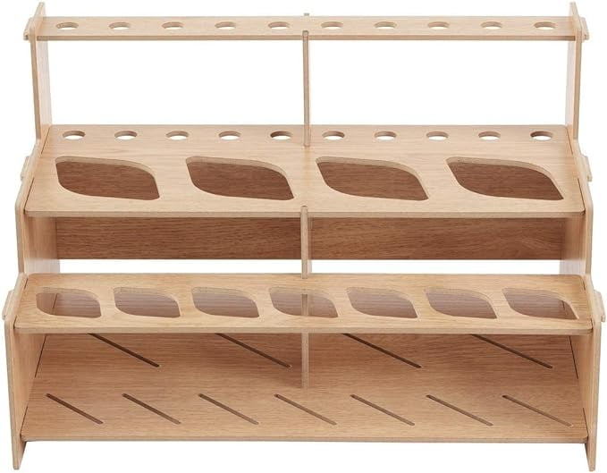 Mezzo Artist Paint and Brush Rack - Wood Grain Laminate Multi Layer ...