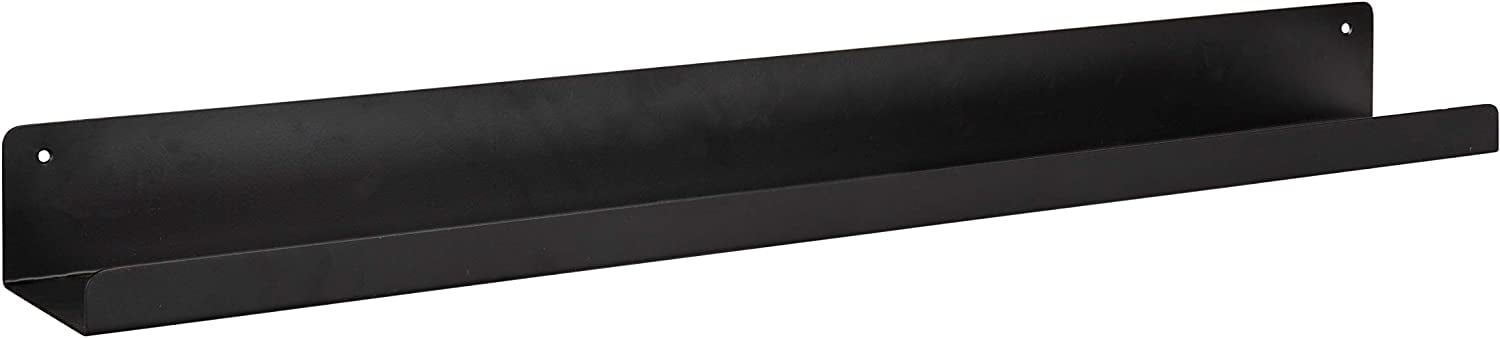 Mezzo Modern Metal Ledge Shelf, 36", Black, Contemporary Floating ...