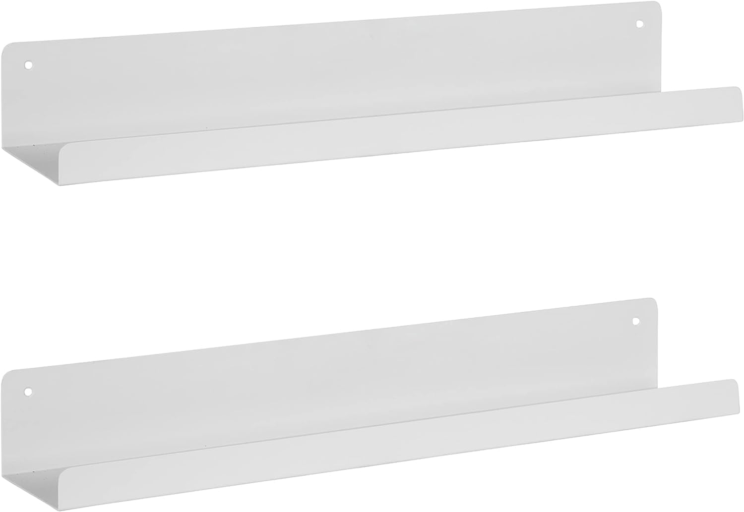 Mezzo Modern Metal Photo Display Ledge, Set of 2, 24, White, Decorative ...