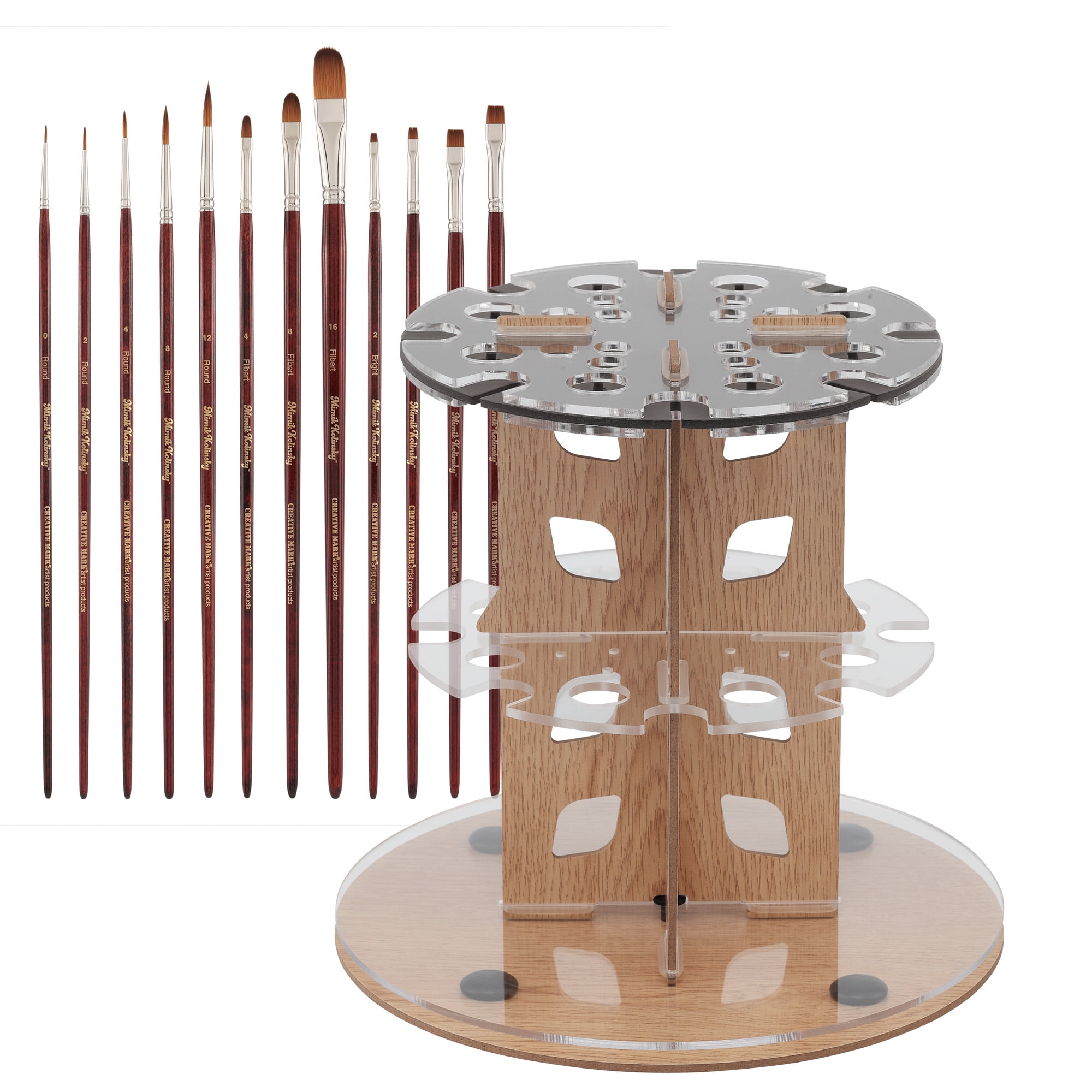 Mezzo Rotating Paint Brush Storage Rack with Creative Mark Mimik ...